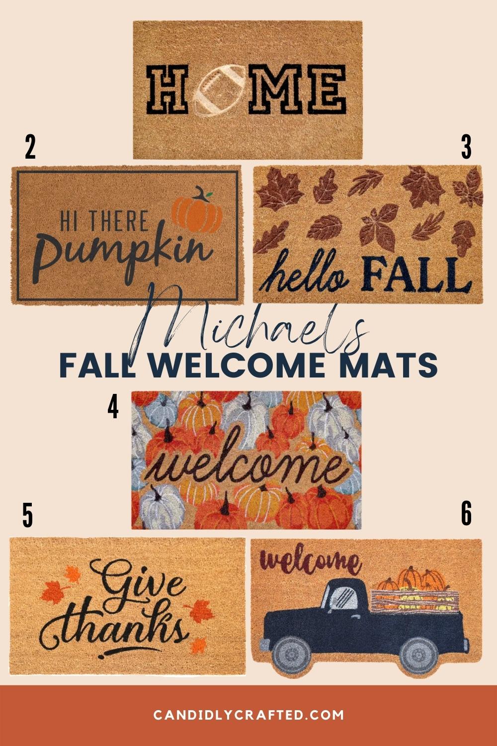 Fall Welcome Mats - Candidly Crafted